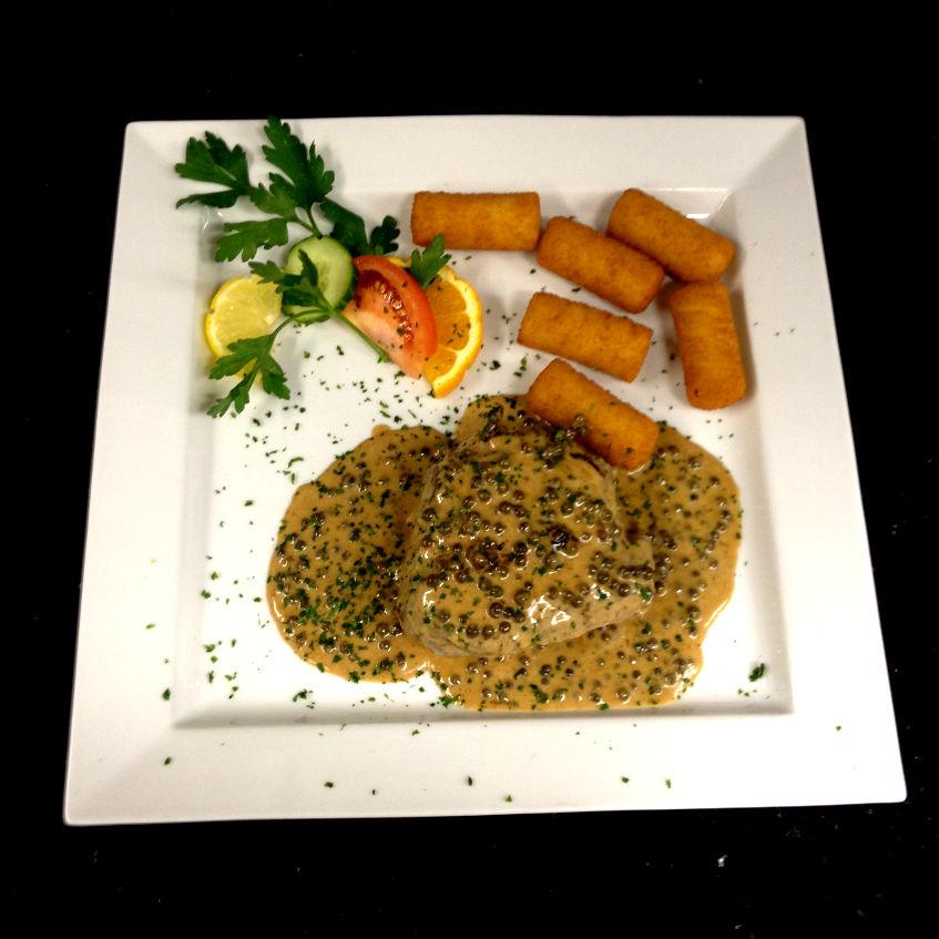 Filet pur poivre vert flambé | La Fontana d'Aldo e Tino
